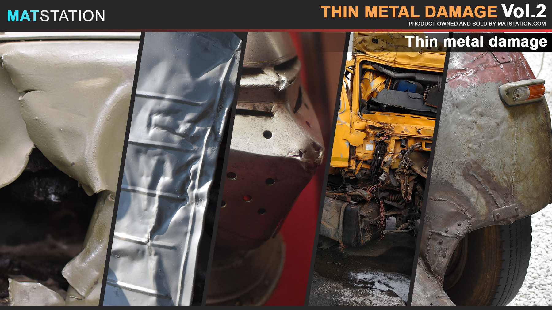 ArtStation - Photo Pack - Thin Metal Damage - Vol.2 | Resources