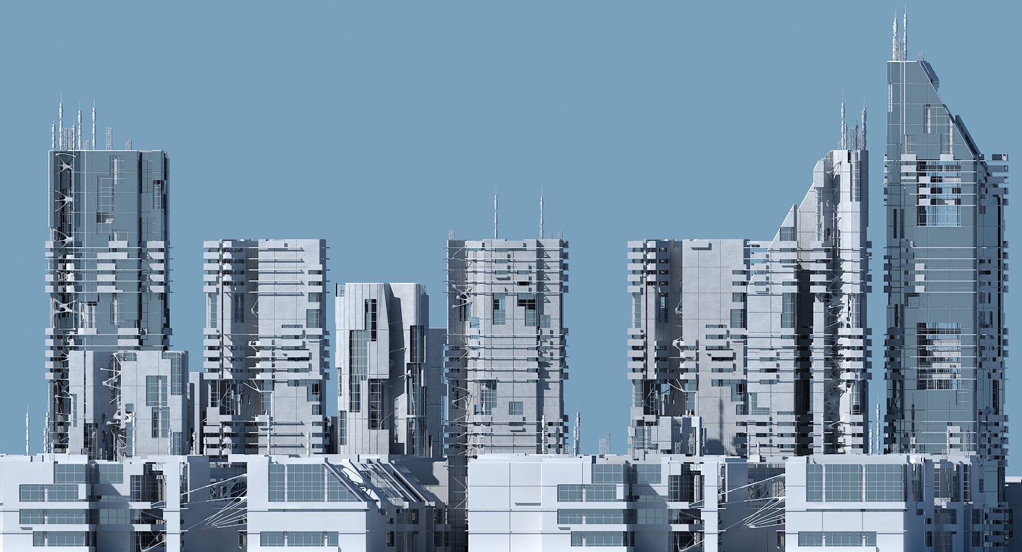 ArtStation - Futuristic Sci-Fi Skyscrapers 001 | Resources