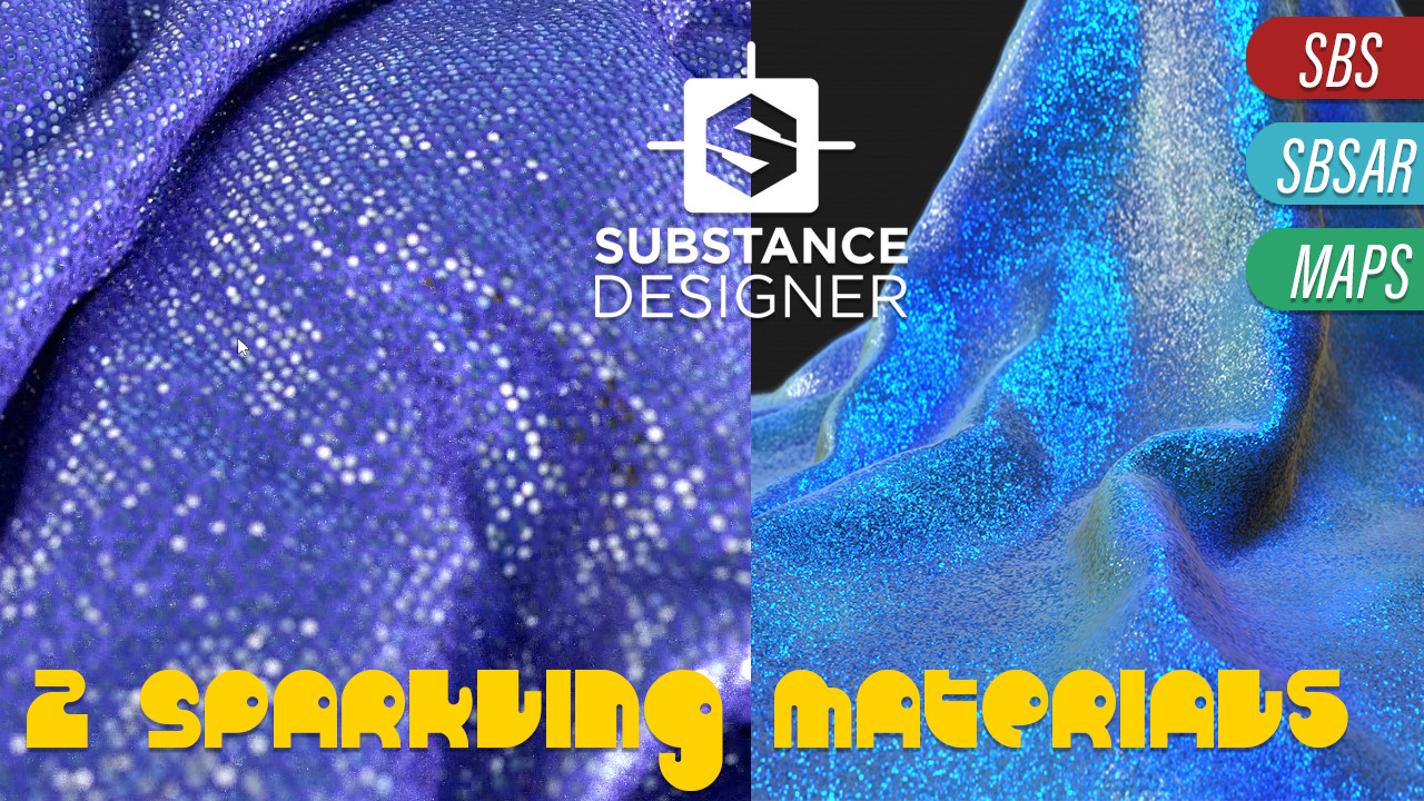 Mr Kumodot - Sparkles - 2 Substance Designer Project and texture