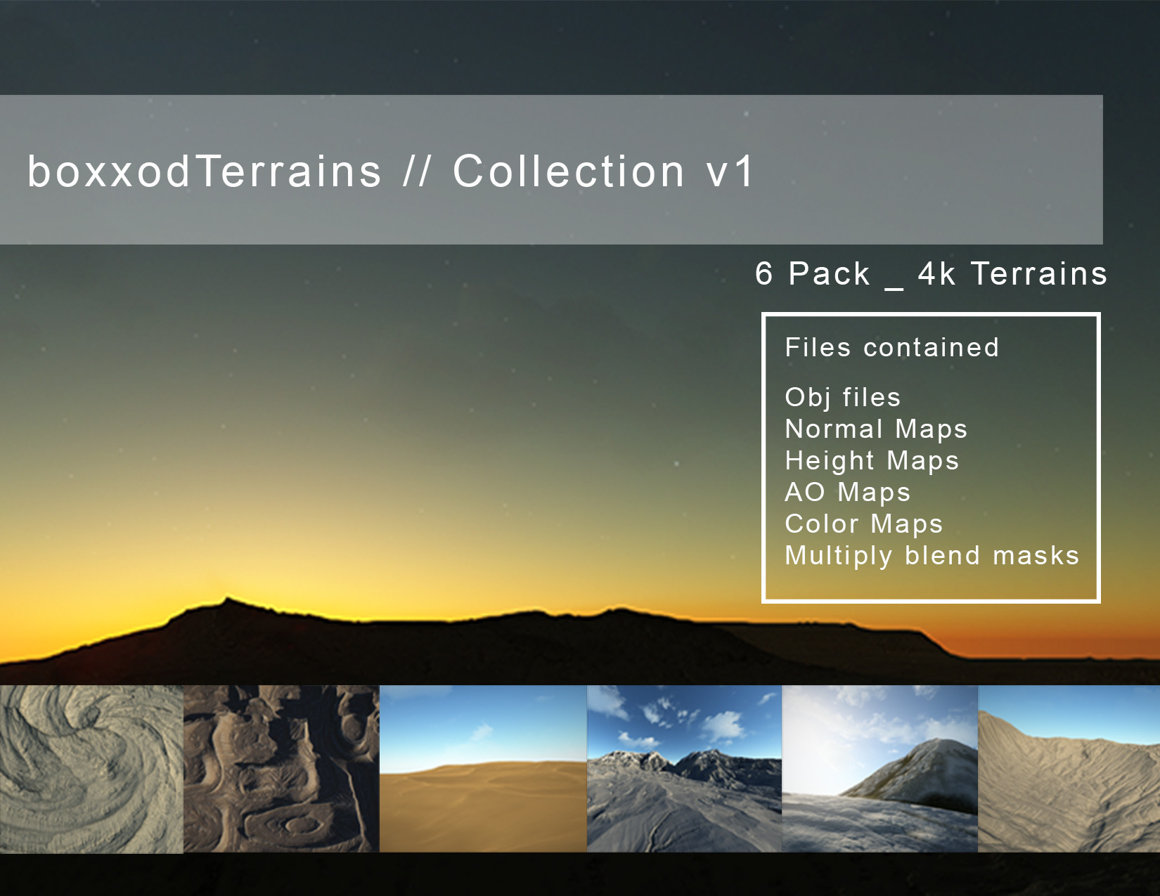 ArtStation - Terrains 4k Pack V_01 | Resources