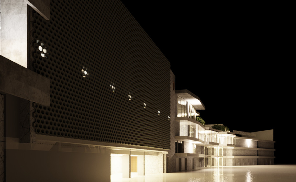 ArtStation - 3D Revit renovated mixed use building as restaurant 2016 ...