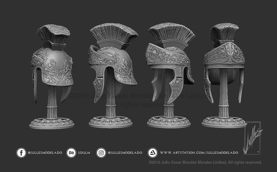 ArtStation - Roman helmet 3D print | Resources