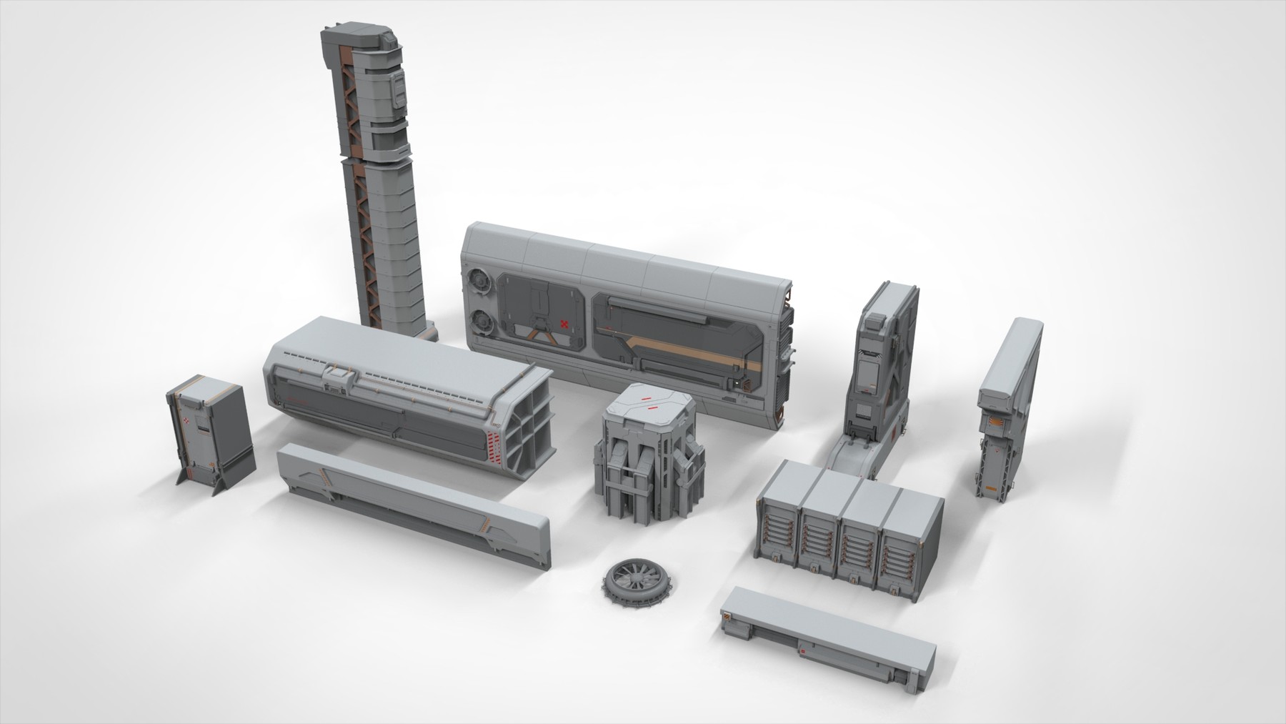 ArtStation - sci-fi Architecture kitbash 10 | Game Assets