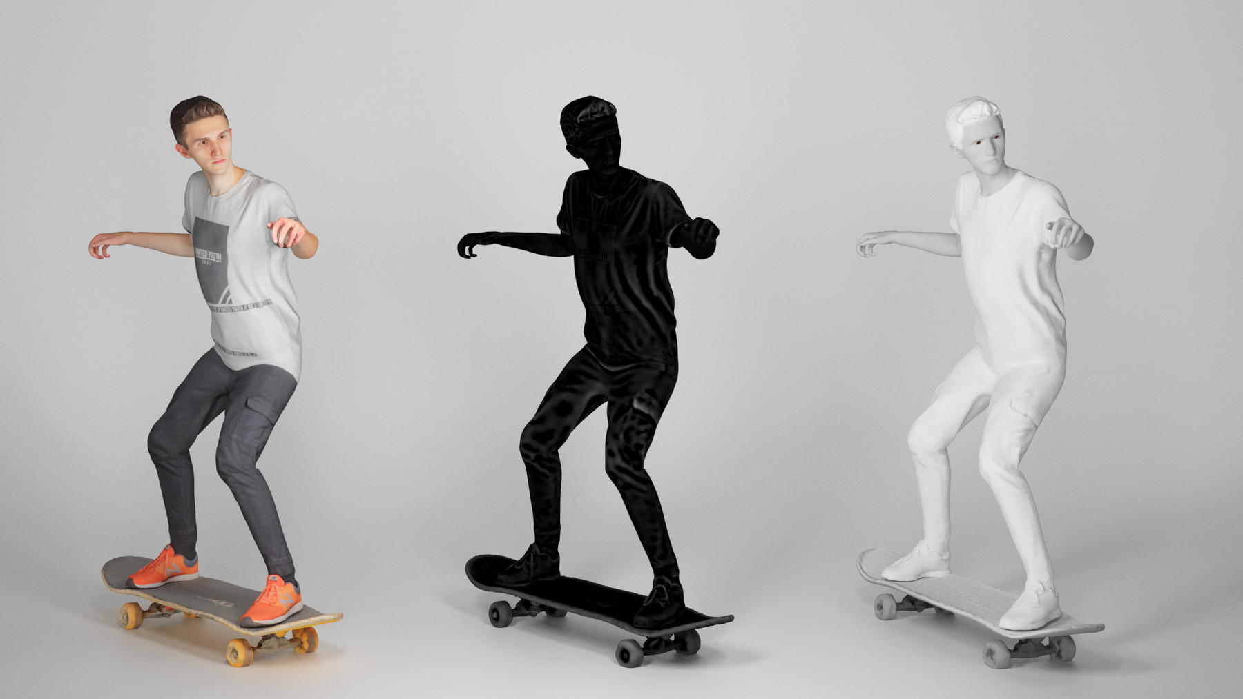 ArtStation - Animated man riding on a skateboard 35 | Game Assets