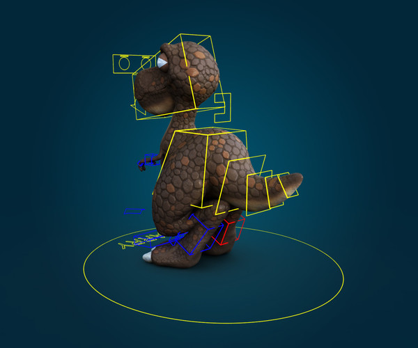 ArtStation - Cartoon Rigged Dinosaur | Resources