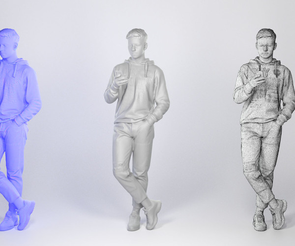 ArtStation - Stylish man is texting a message 38 | Game Assets