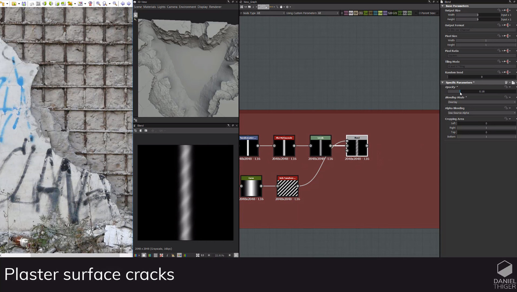 ArtStation - Damaged Plaster Wall | Substance Designer Tutorial | Tutorials