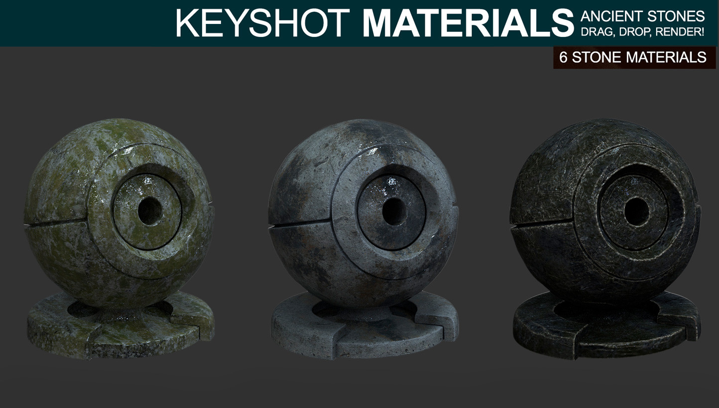 ArtStation - Ancient stone materials - For Keyshot | Resources