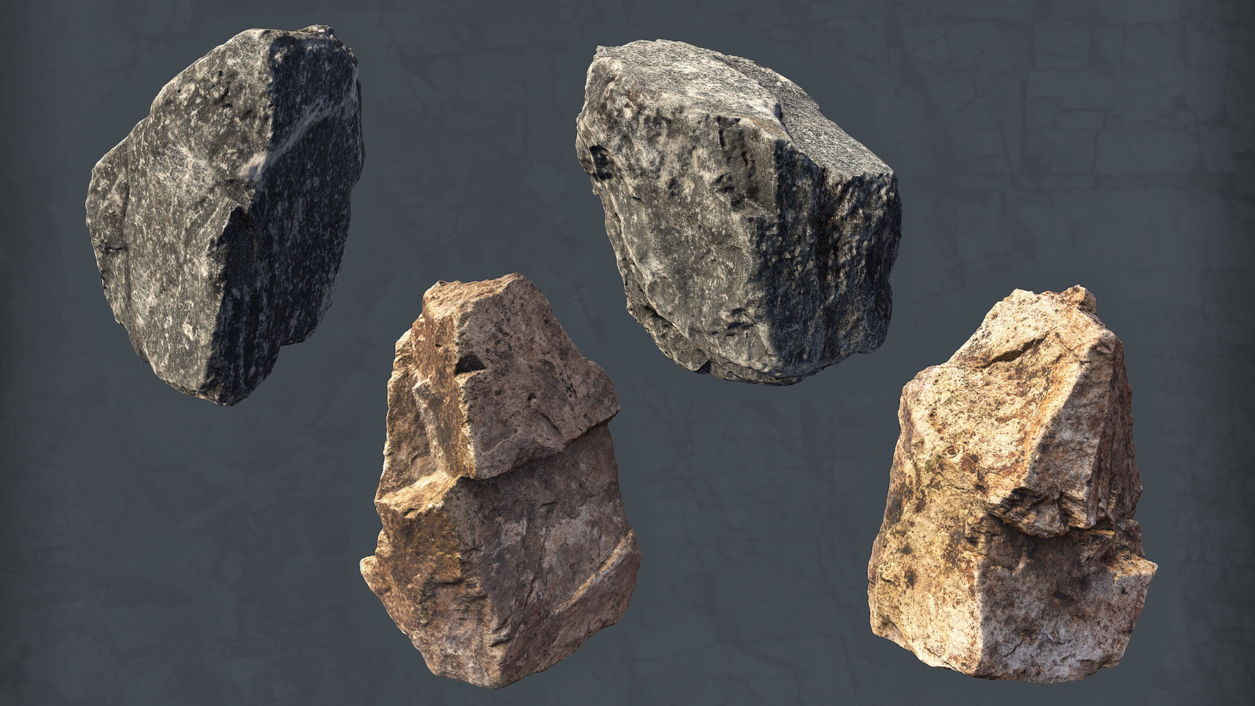 ArtStation - 20 High, Med/Low poly scanned rocks + FREE High & Low poly ...
