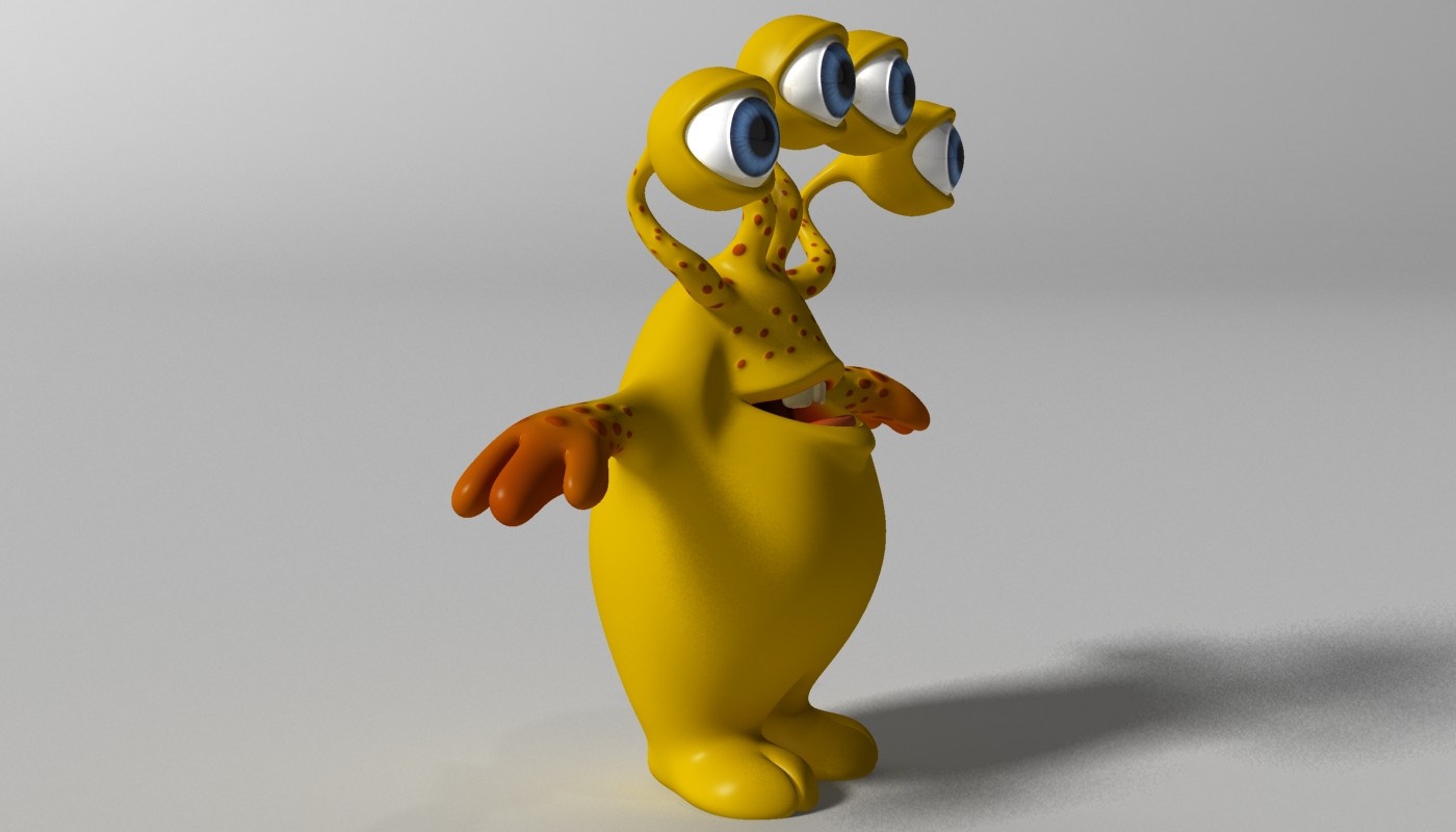 ArtStation - Cartoon Yellow Monster Rigged | Resources