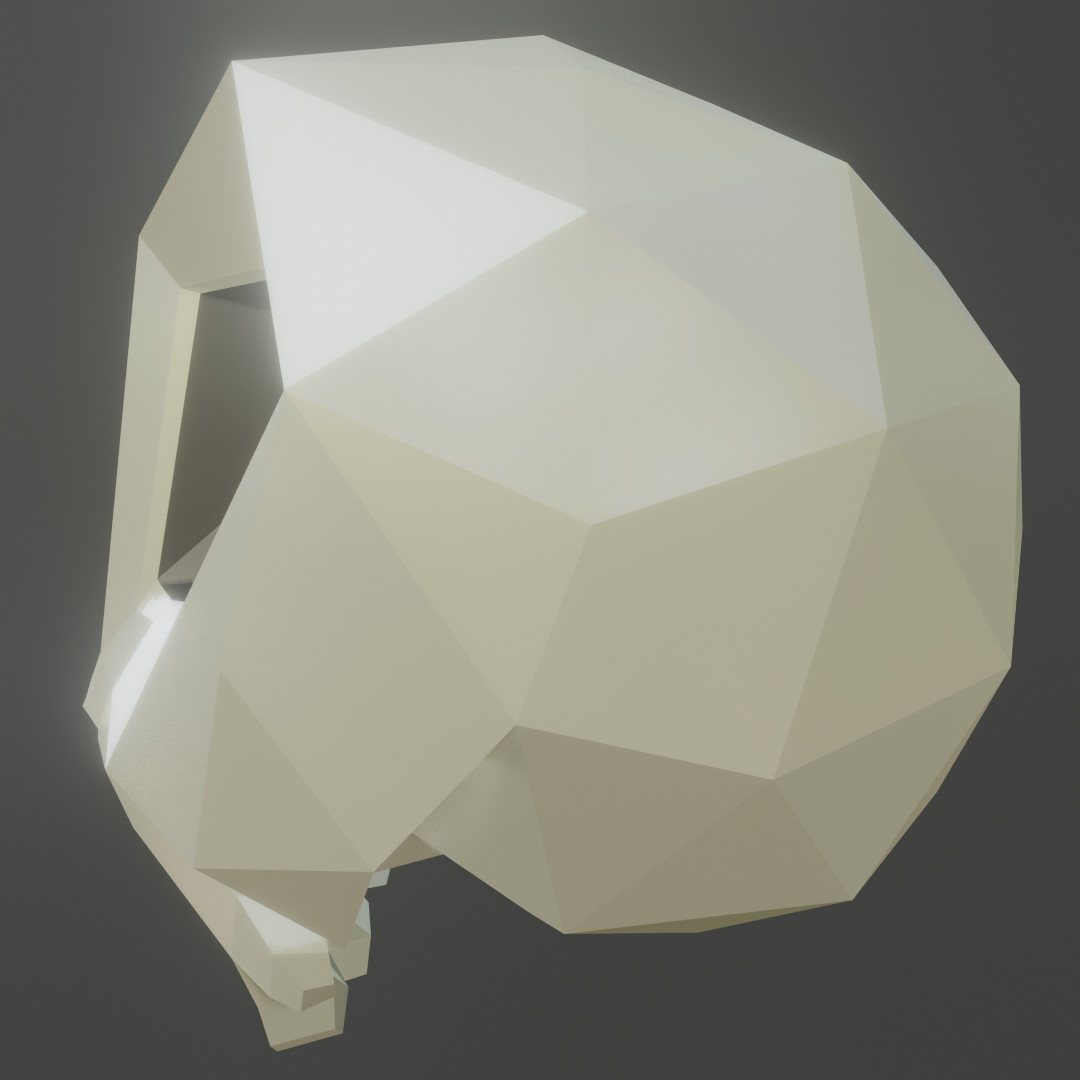 ArtStation - CARTOON SKULL - BLENDER Low-poly 3D model | Game Assets