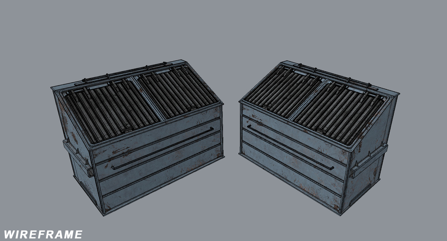ArtStation - Bin Container | Game Assets