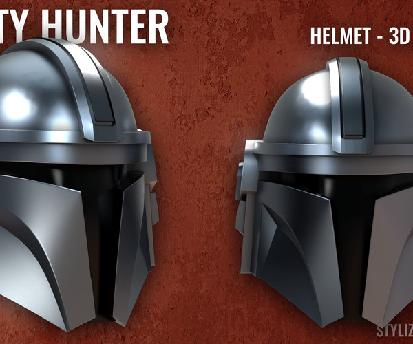 Artstation Bounty Hunter Helmet 3d Print Asset Resources