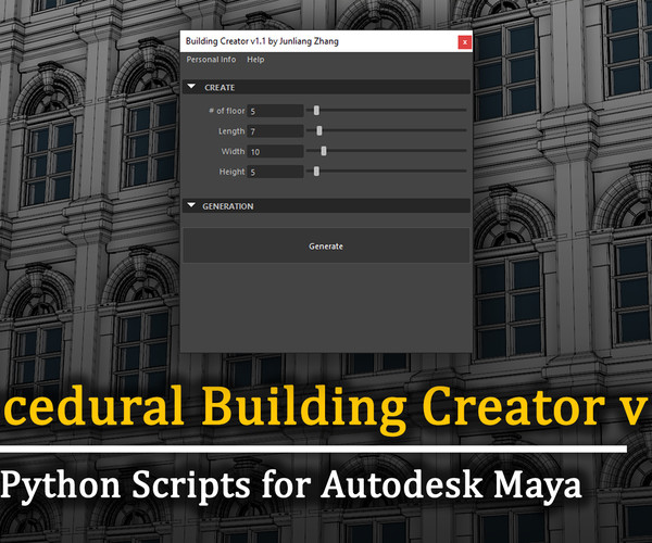 ArtStation - Maya Python - Procedural Building Creator v1.1 | Resources