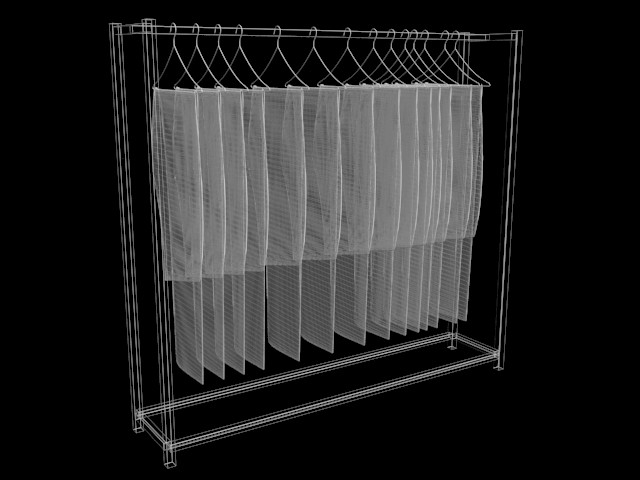ArtStation - folded hanging jeans pants trousers rack 3D model | Resources