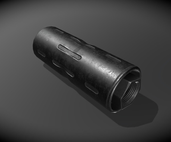 ArtStation - Gemtech Aurora II Suppressor | Game Assets