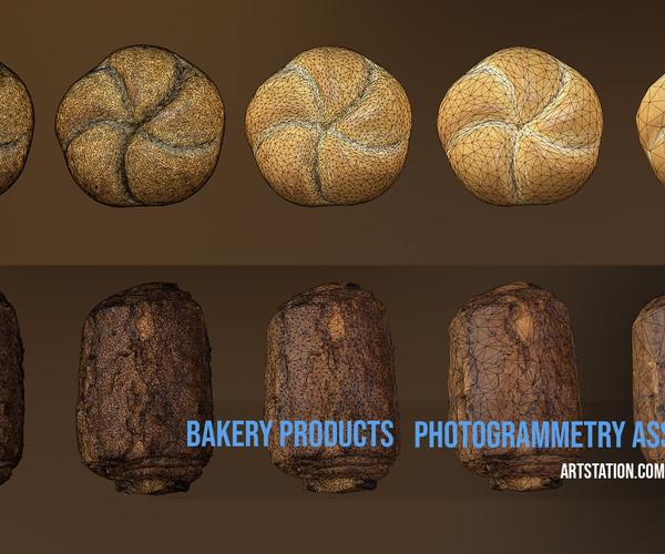 ArtStation - Bakery products pack - photogrammetry 3D assets vol. 02 ...