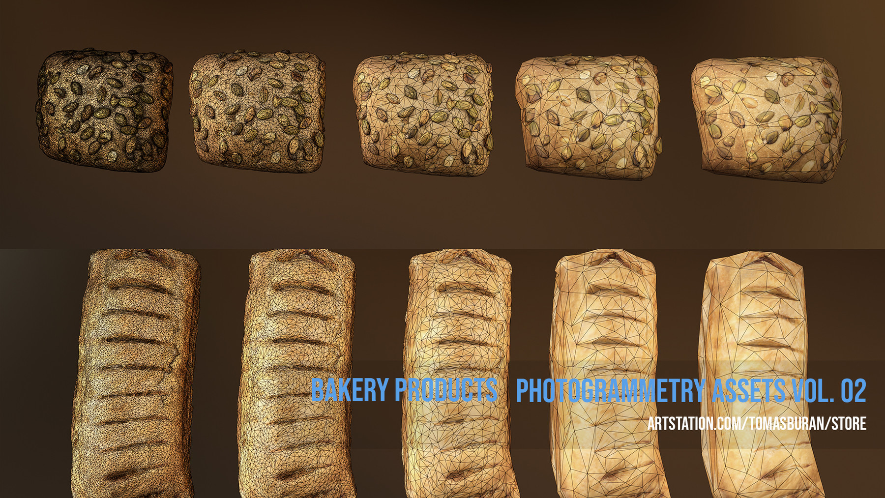 ArtStation - Bakery products pack - photogrammetry 3D assets vol. 02 ...