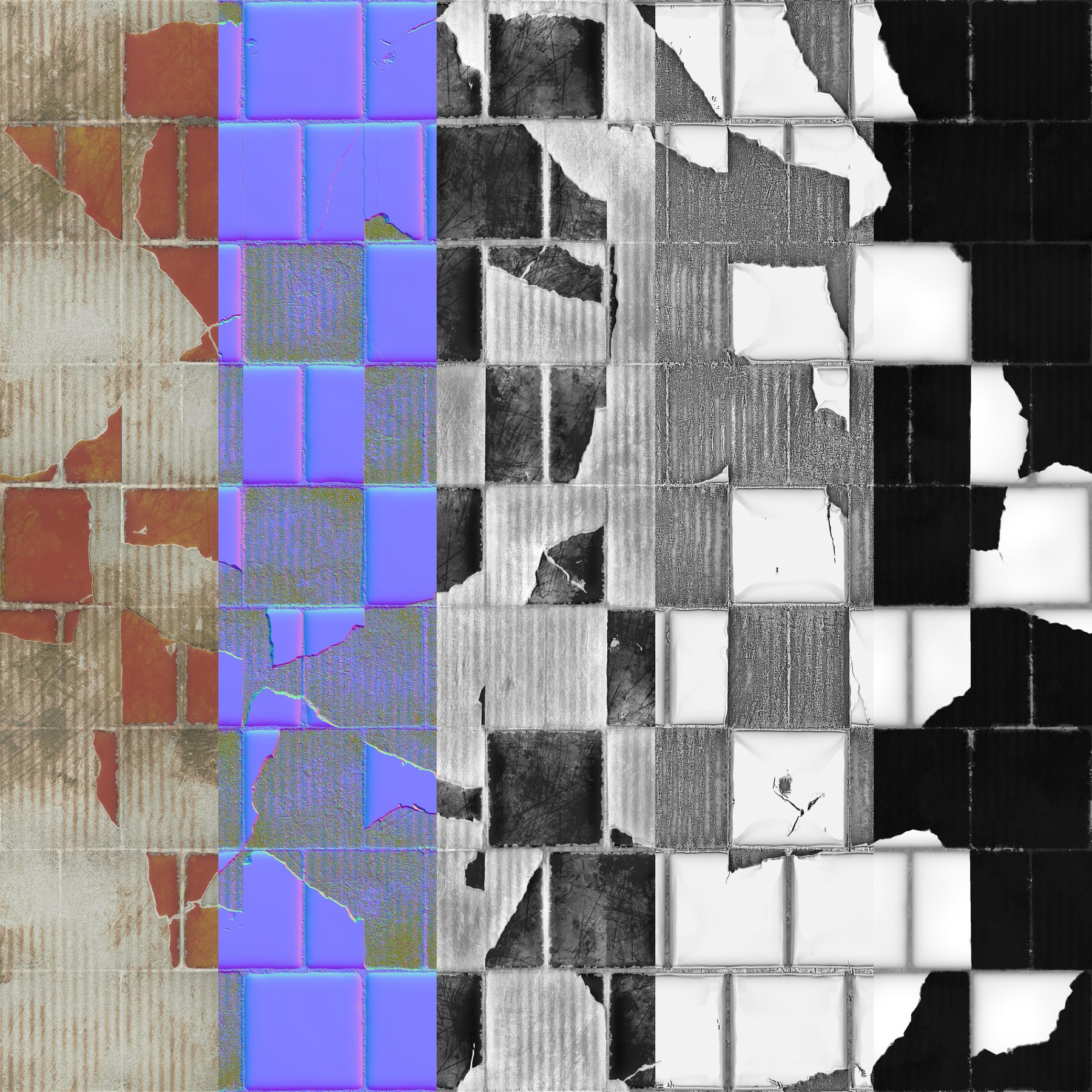 ArtStation - 159. Broken Tiles#08 | Game Assets