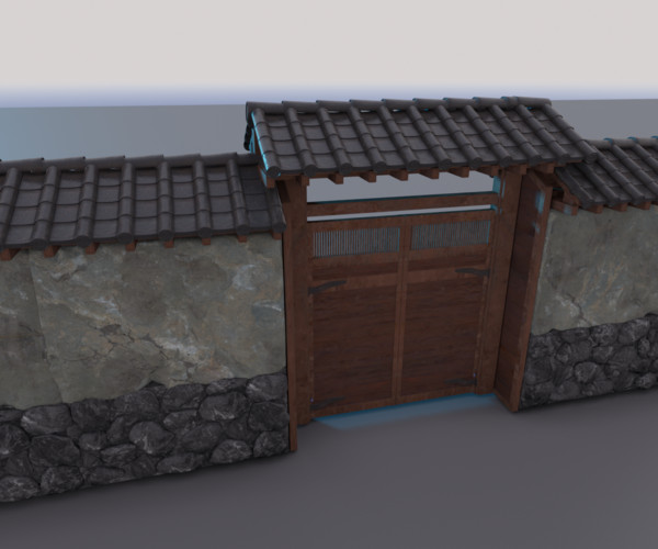 Artstation Japanese Walls And Rooftiles 3d Kit And Tutorial Resources