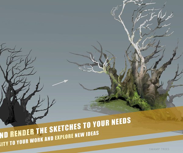 ArtStation - Swamp Trees - 2D assets | Game Assets