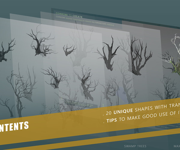 ArtStation - Swamp Trees - 2D assets | Game Assets
