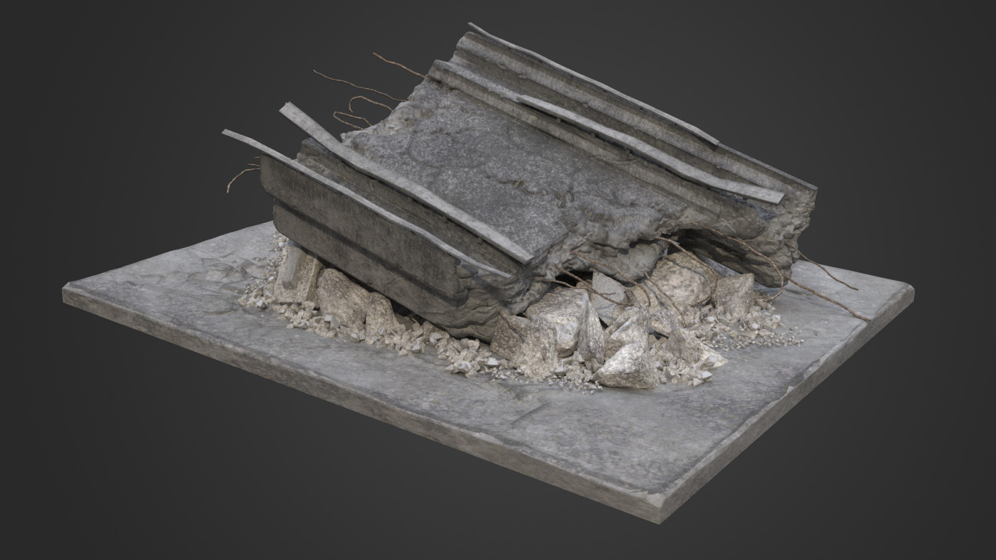 ArtStation - Destroyed Bridge Element | Resources