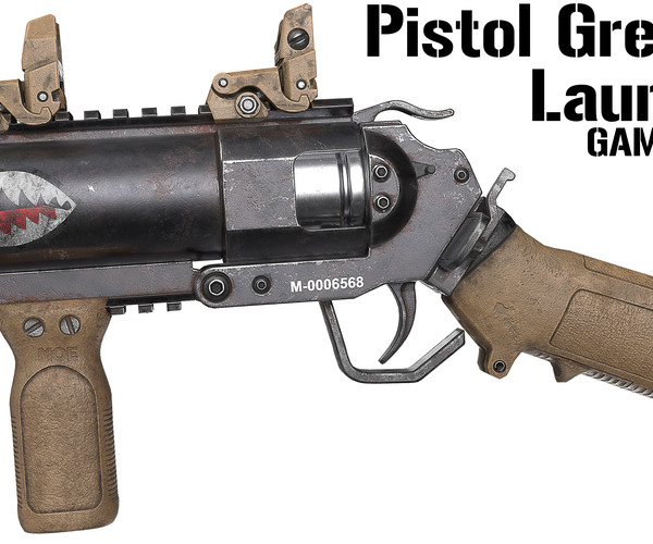 ArtStation - Pistol Grenade Launcher - Game Ready | Game Assets