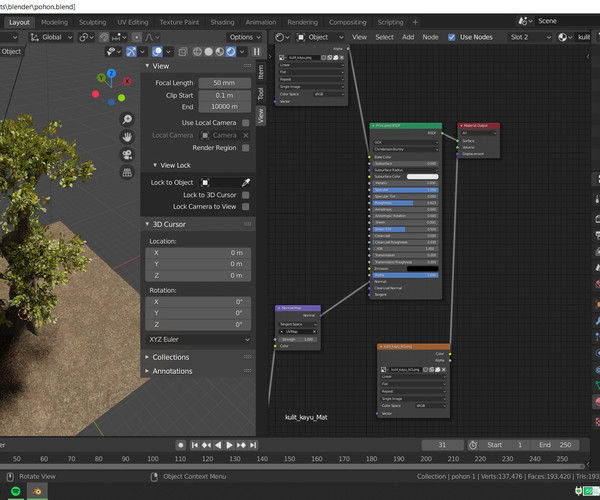 ArtStation - tree model with blender file and obj | Resources