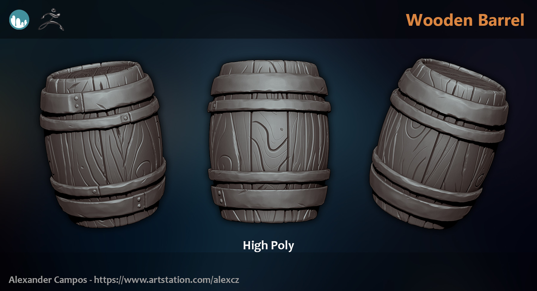 ArtStation - Game-ready Stylized Barrel Prop | Artworks