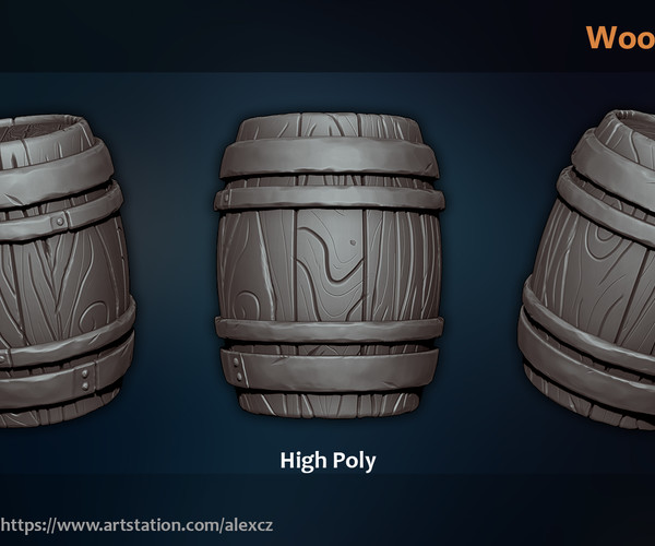 ArtStation - Game-ready Stylized Barrel Prop | Artworks