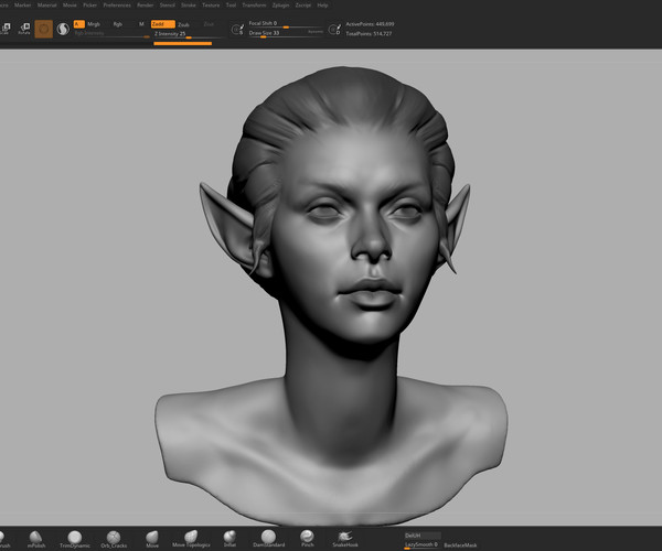 ArtStation - Fantasy Female Head | Resources