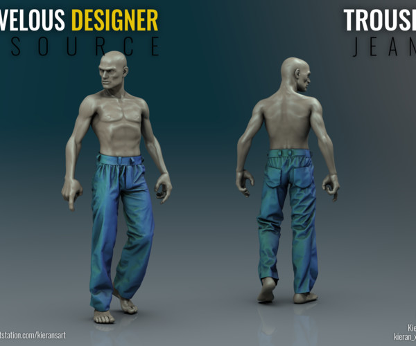 ArtStation - Jeans - Marvelous Designer Resource | Resources