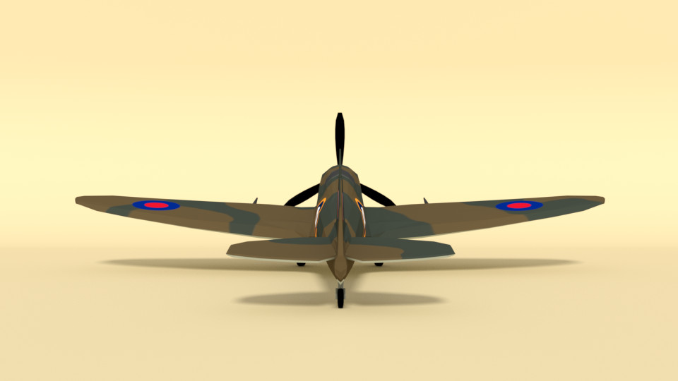 ArtStation - Low Poly Cartoon Supermarine Spitfire MKII | Resources