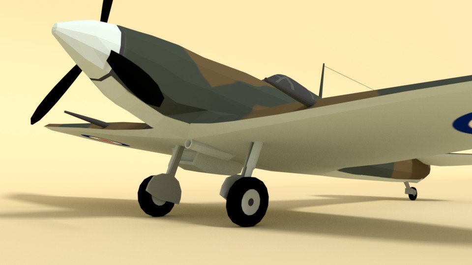 ArtStation - Low Poly Cartoon Supermarine Spitfire MKII | Resources