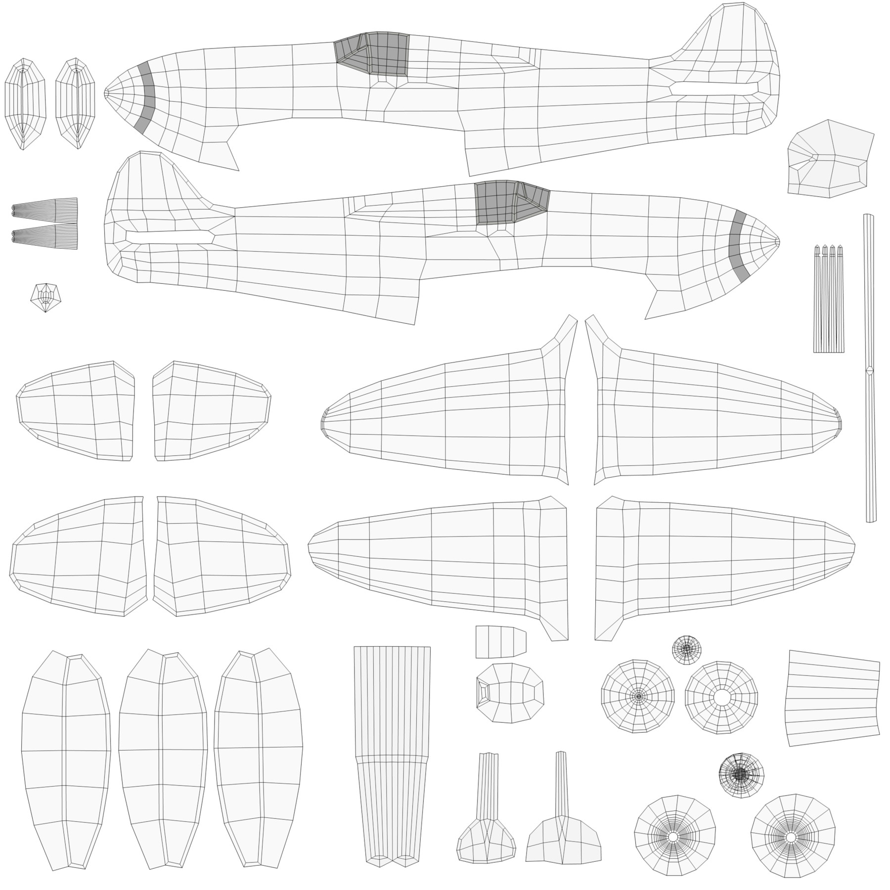 ArtStation - Low Poly Cartoon Supermarine Spitfire MKII | Resources