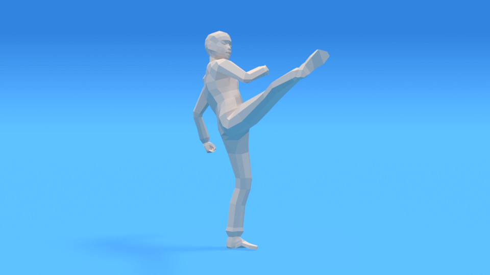 ArtStation - Low Poly Kid Fighting | Resources