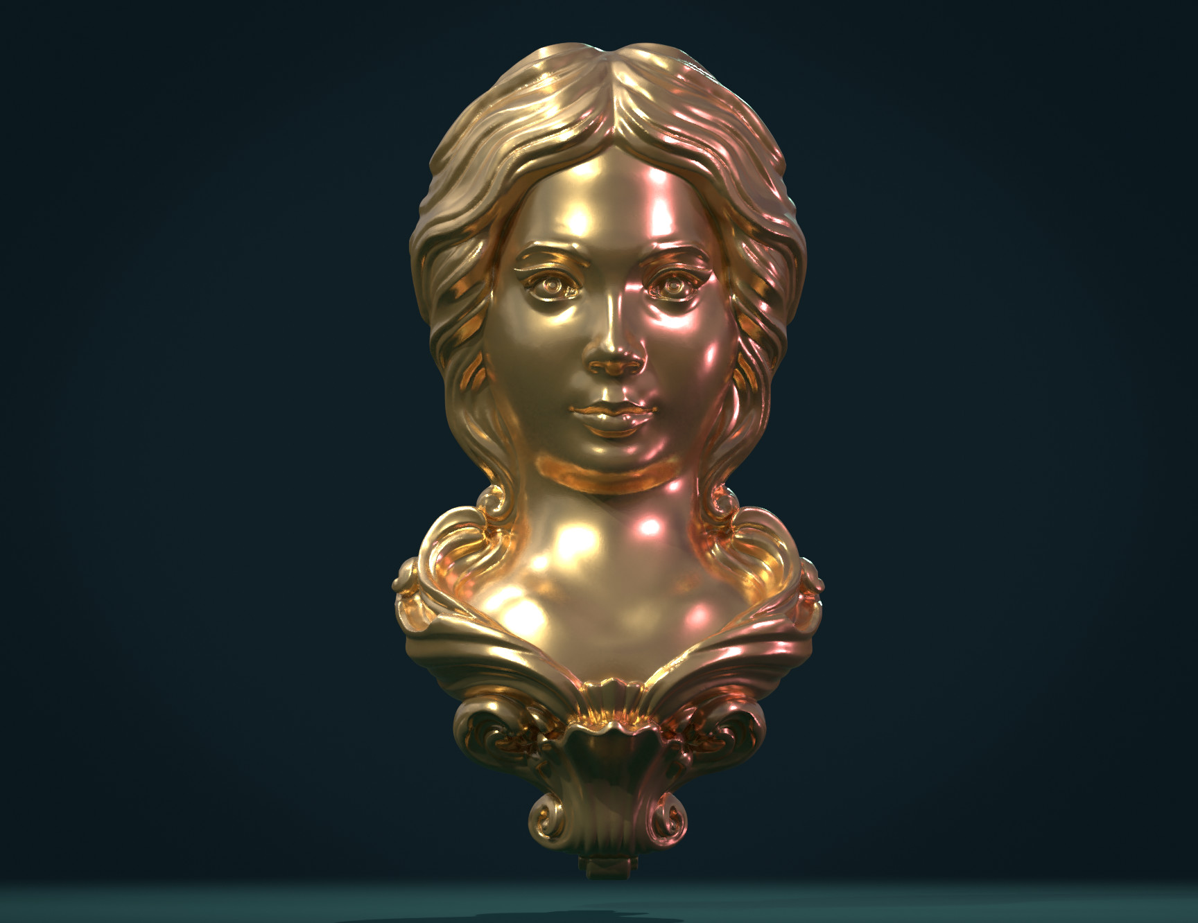 ArtStation - Female woman Face Mascaron | Resources