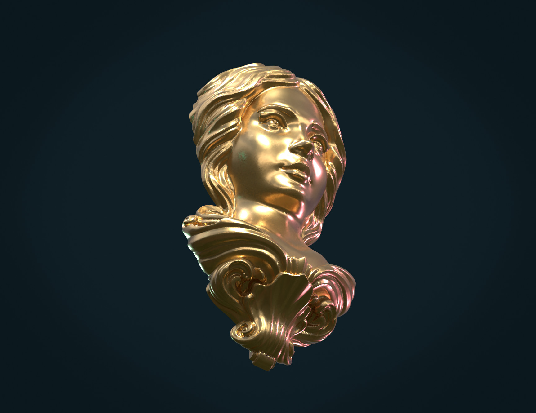 ArtStation - Female woman Face Mascaron | Resources