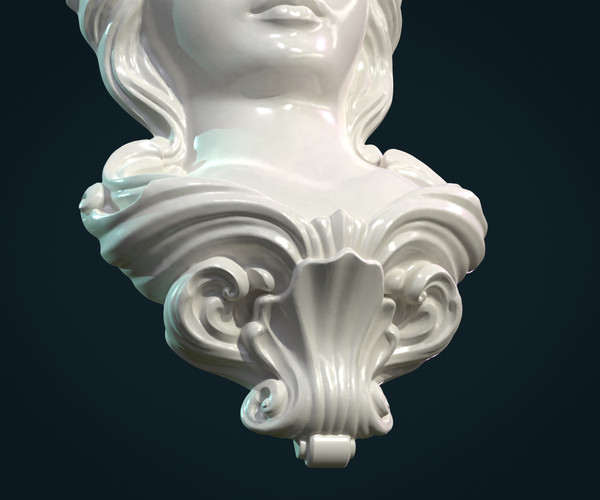 ArtStation - Female woman Face Mascaron | Resources