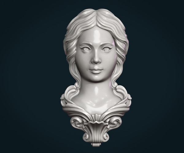 ArtStation - Female woman Face Mascaron | Resources