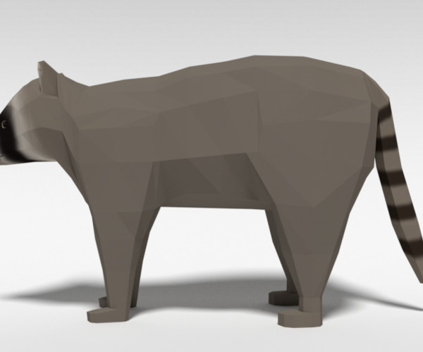 ArtStation - Low Poly Cartoon Raccoon | Resources