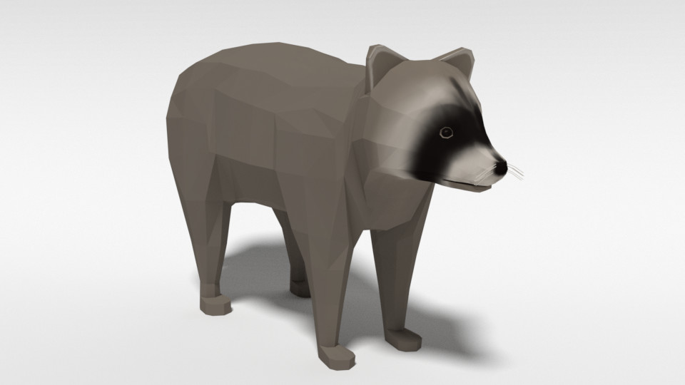 ArtStation - Low Poly Cartoon Raccoon | Resources