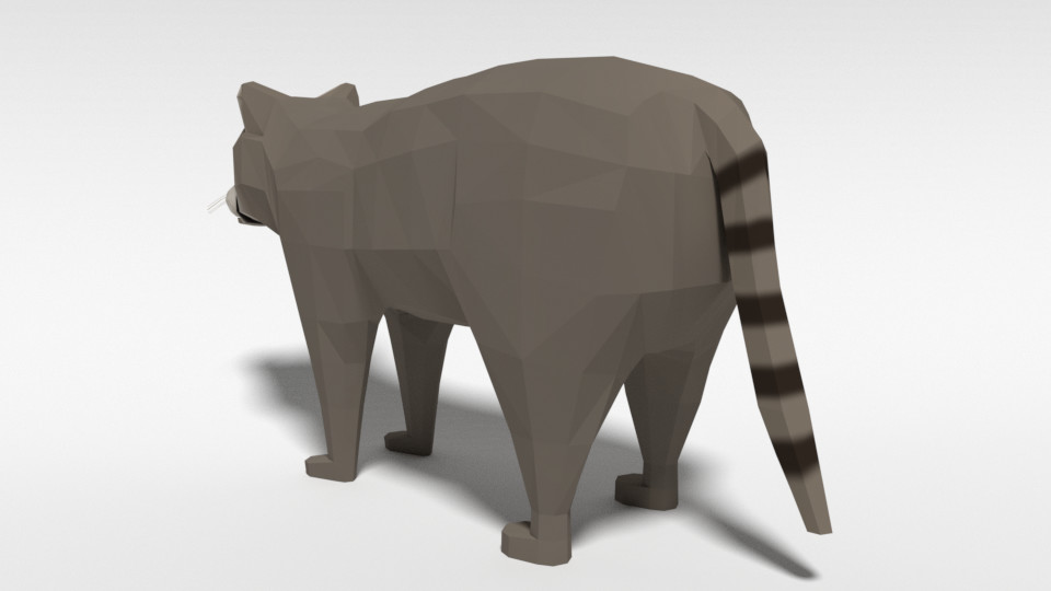 ArtStation - Low Poly Cartoon Raccoon | Resources