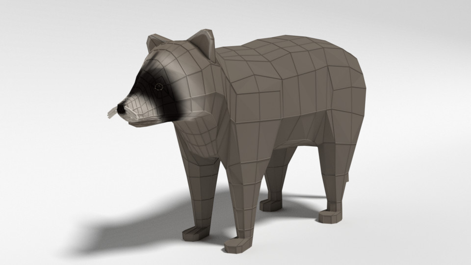 ArtStation - Low Poly Cartoon Raccoon | Resources