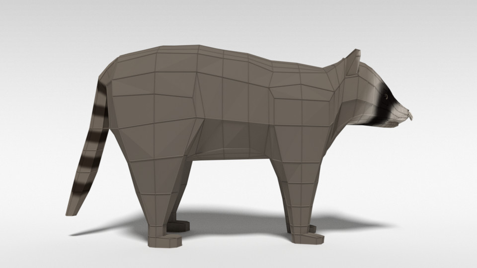 ArtStation - Low Poly Cartoon Raccoon | Resources