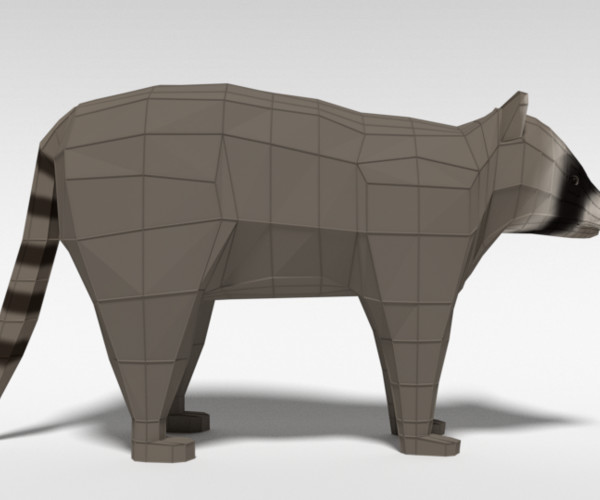 ArtStation - Low Poly Cartoon Raccoon | Resources