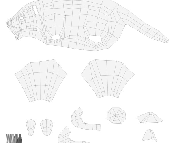 ArtStation - Low Poly Cartoon Raccoon | Resources