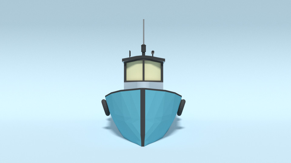 ArtStation - Low Poly Cartoon Fishing Boat | Resources