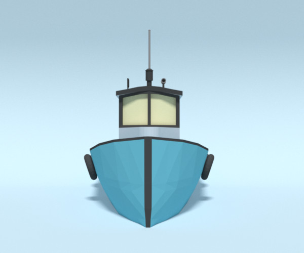ArtStation - Low Poly Cartoon Fishing Boat | Resources